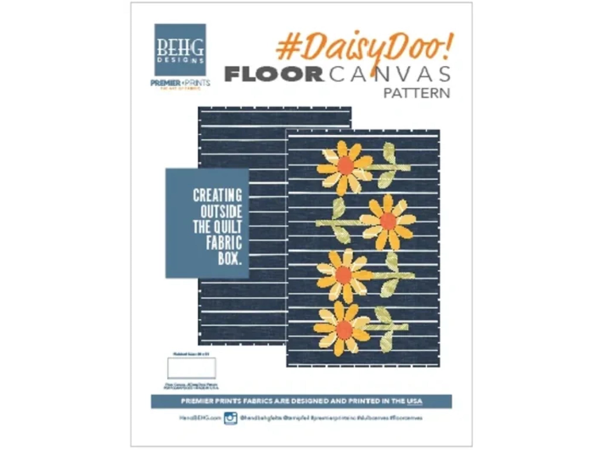 BEHG Floor Canvas Quilt Kit - Daisy Doo – B-Sew Inn