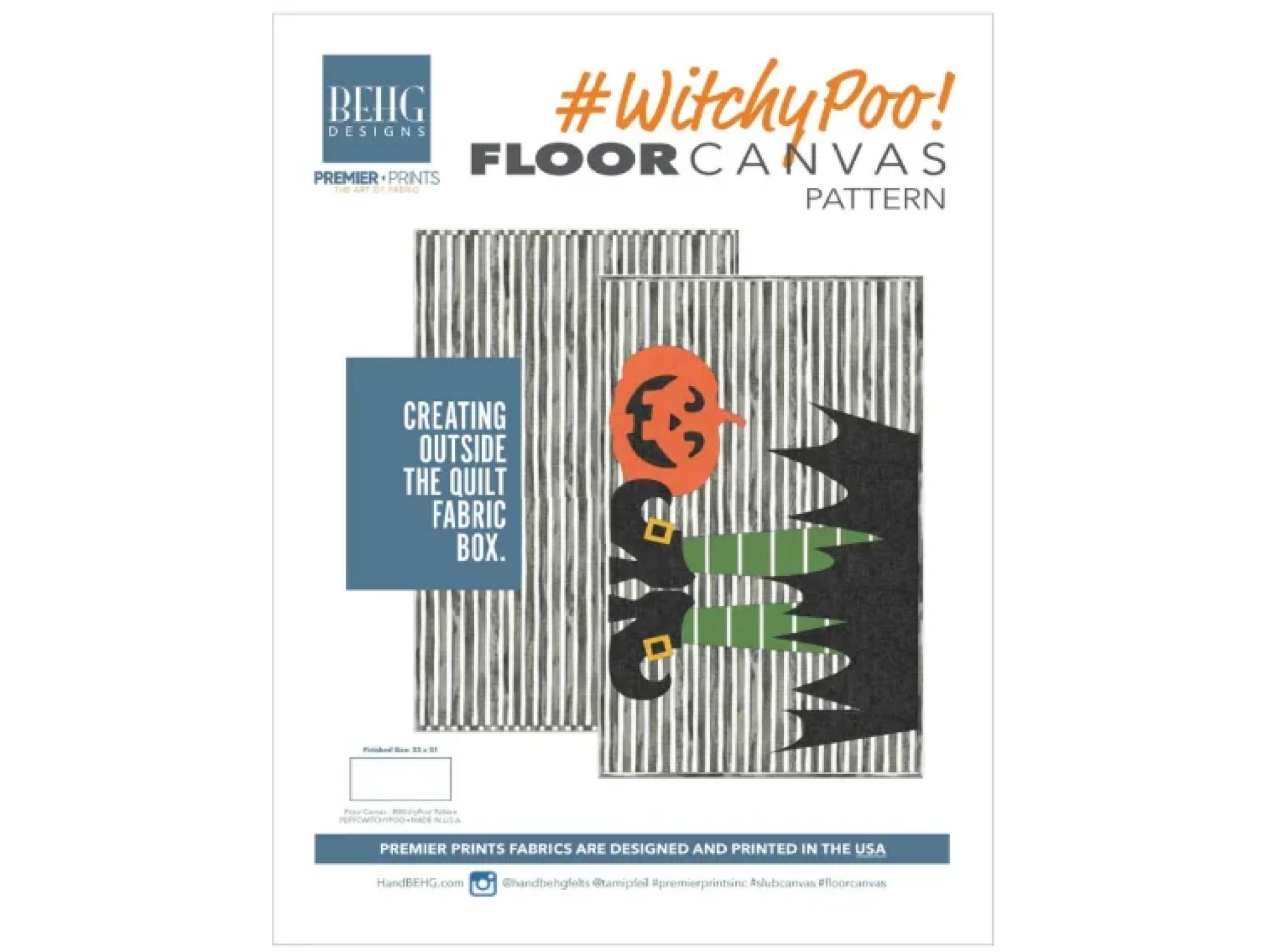 BEHG Floor Canvas Quilt Kit - Witchy Poo – B-Sew Inn