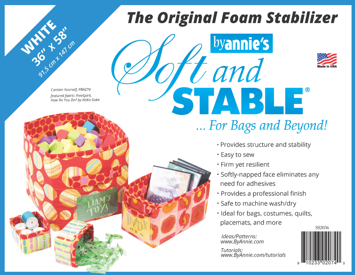 Soft & Stable 36" x 58" - White – B-Sew Inn